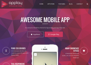 Top 5 Mobile App Showcase, Store, Developer WordPress Themes