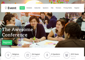 Top 5 Event Marketing, Conference Landing Page Templates