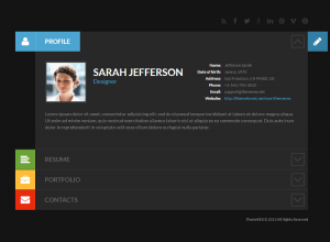 Top 5 vCard, Personal Resume, CV Website HTML5 Templates