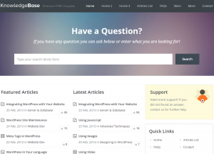 Top 5 Knowledge Base, Help Desk, Wiki, FAQ HTML5 Templates