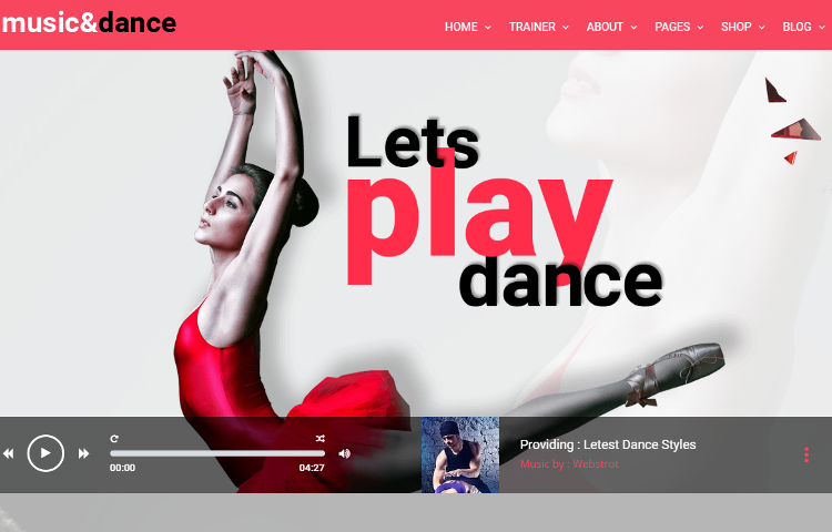 Top 4 Dance School, Studio, Ballet, Zumba HTML5 Templates
