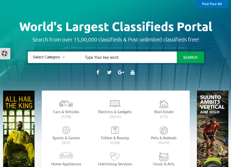 Top 5 Classified Ads Listing, Advertisement HTML5 Templates